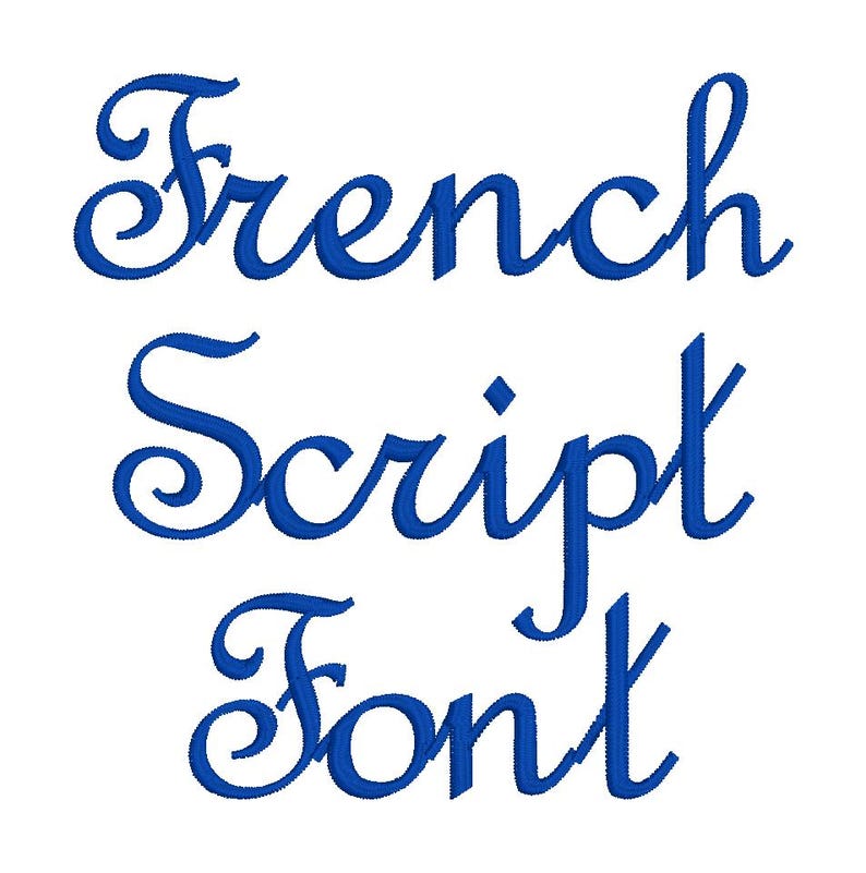 French Script Embroidery Font: Native BX Design (digital Download) - Etsy