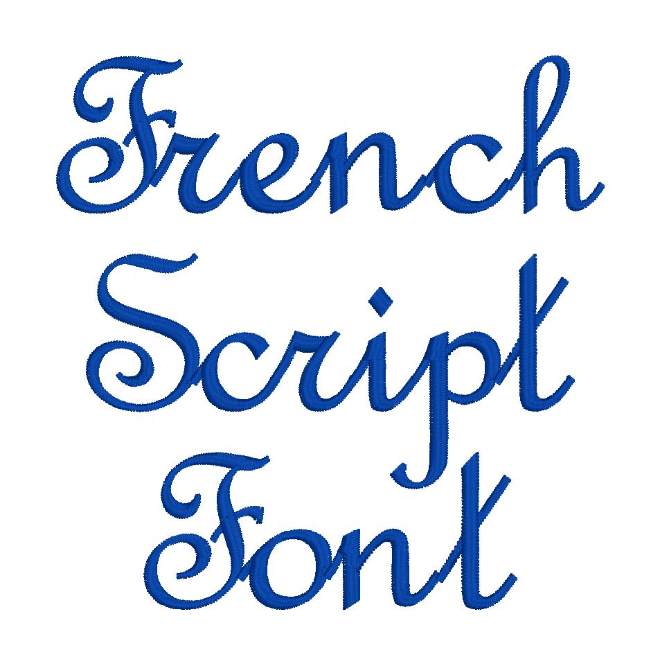 French Script Embroidery Font: Native BX Design (digital Download) - Etsy