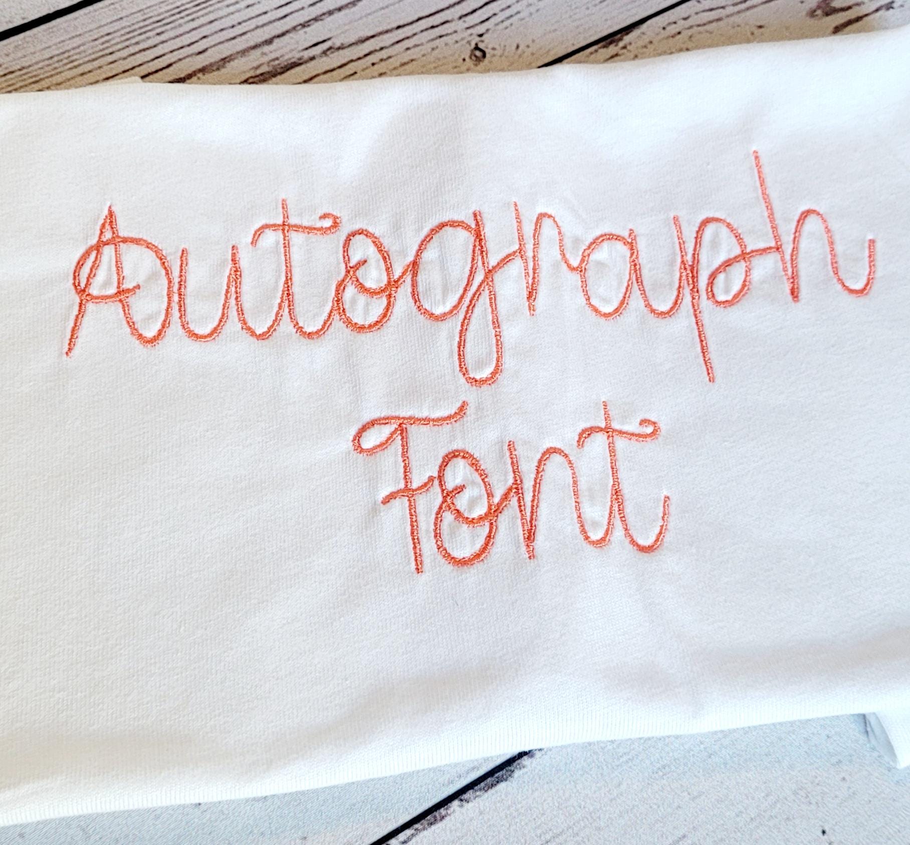 Autograph Font Embroidery Design: Native BX Font (digital Download) - Etsy