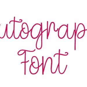Autograph Font Embroidery Design: Native BX Font (digital Download) - Etsy