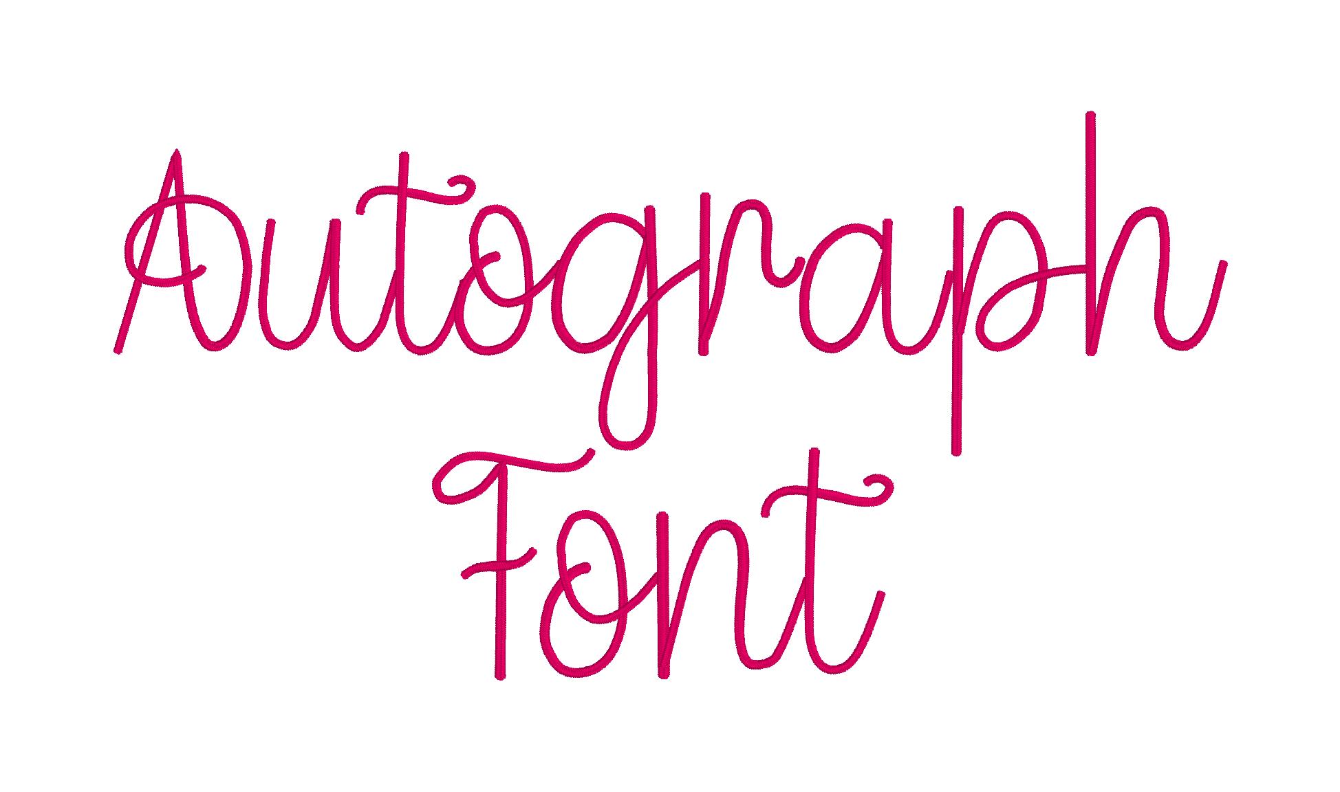 Autograph Font Embroidery Design: Native BX Font (digital Download) - Etsy
