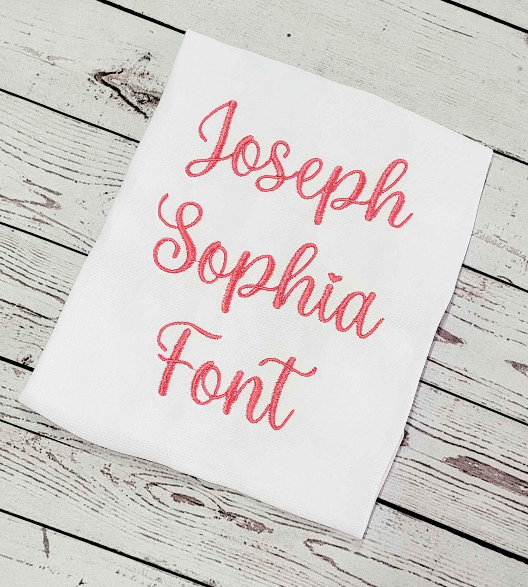 Joseph Sophia Script Embroidery Font: Native BX Font (digital Download ...