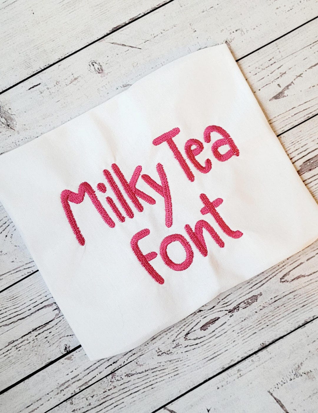 Milky Tea Font Embroidery Design: Native BX Font (digital Download) - Etsy