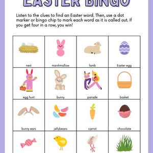 Easter Bingo Cards - A Fun Activity for the Entire Family! - Etsy