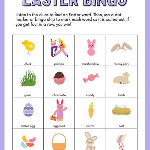 Easter Bingo Cards - A Fun Activity for the Entire Family! - Etsy
