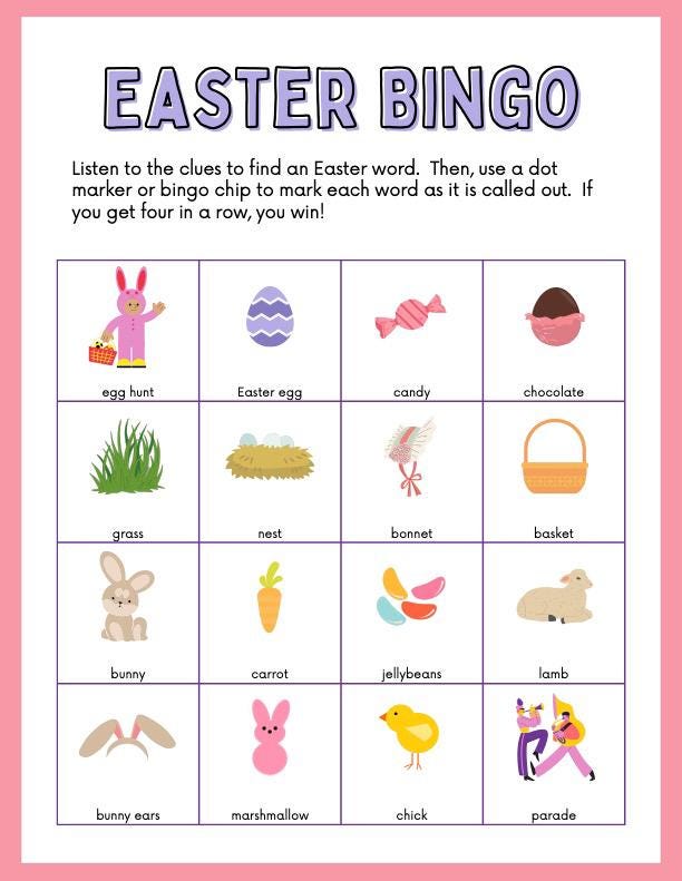 Easter Bingo Cards - A Fun Activity for the Entire Family! - Etsy