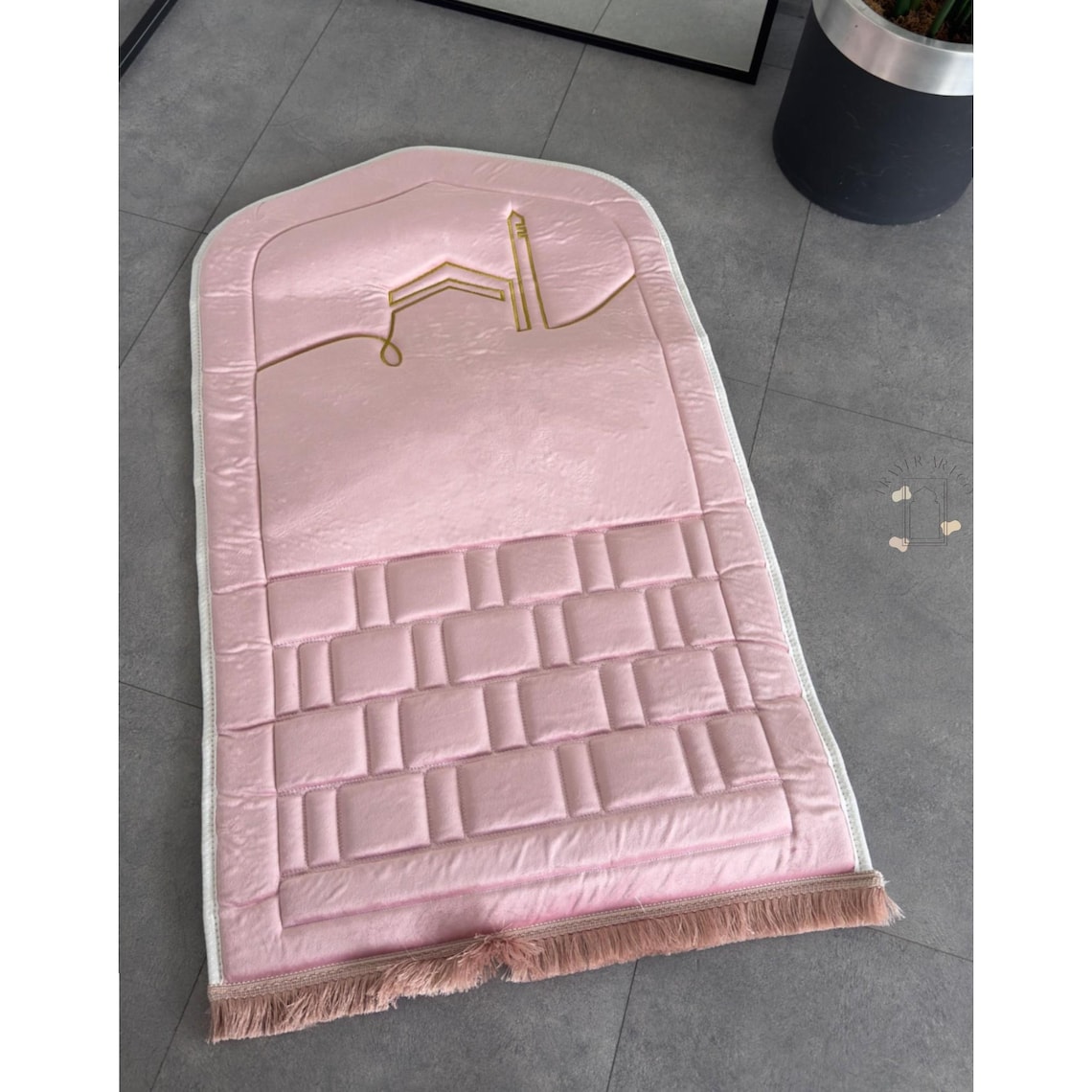 Personalized Pink Foam Padded Prayer Mat Quran Tasbeeh Gift Set, Prayer ...