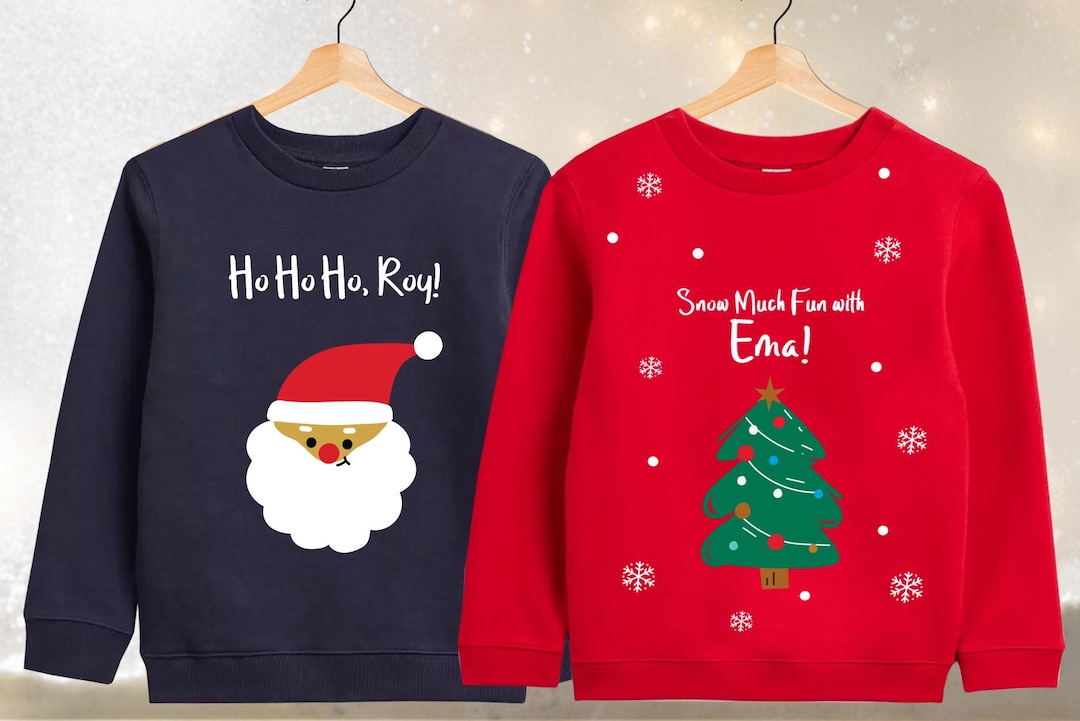 Personalised Christmas Jumper, Christmas Pullover, Personalised ...