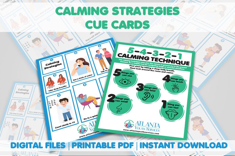 Printable Calming Strategy Cue Cards for Toddlers | Autism-friendly ...