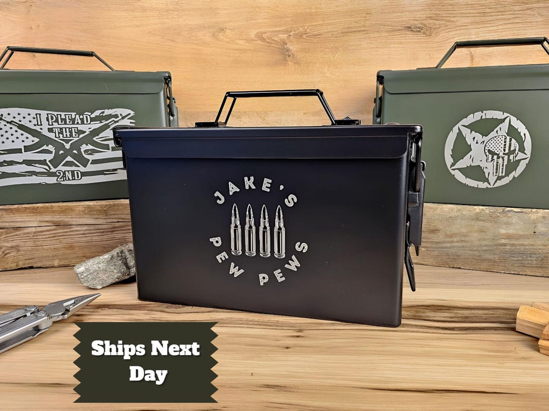 Personalized Ammo Box Custom Ammo Can for Dad Engraved Ammo Box Mens ...