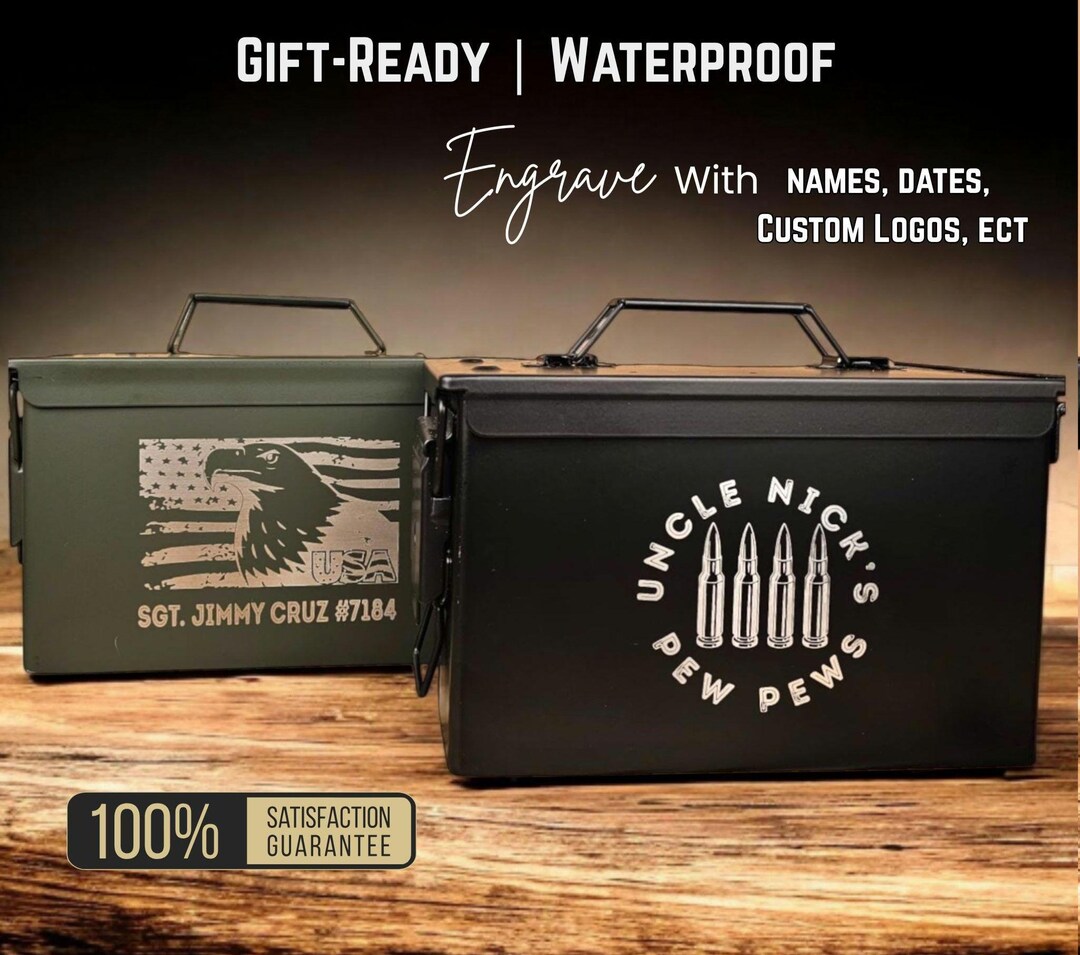 Personalized Ammo Box Custom Ammo Can Engraved Ammo Box Mens ...