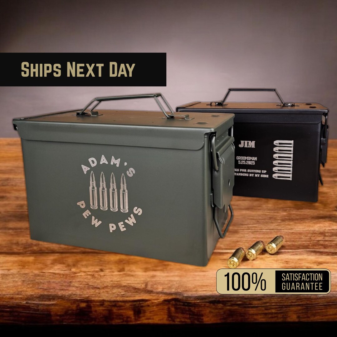 Personalized Ammo Box Custom Ammo Can for Dad Engraved Ammo Box Mens ...