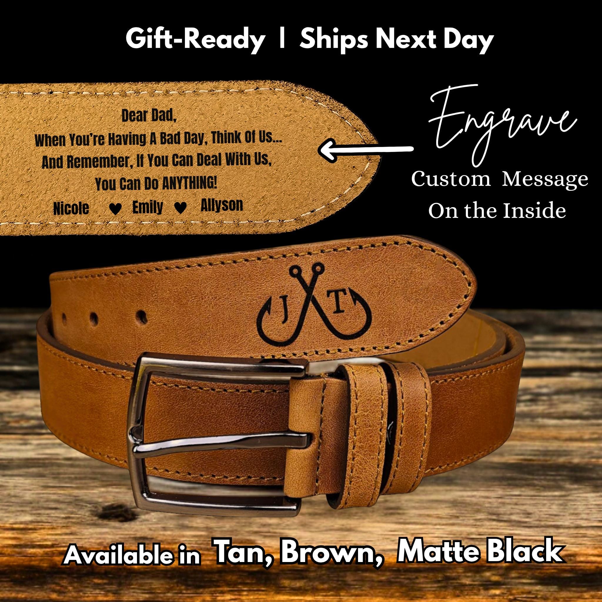 Custom Family Name Belt Grandpa Belt Papa Dad Belt Mens Leather Belt ...