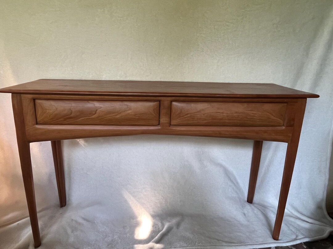 Cherry Hall Table With Drawers. Nicely Carved Rounded Drawer Fronts. - Etsy