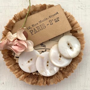 Vintage Mother of Pearl Coat Buttons, 4 Oversized MOP Shells Buttons - Etsy