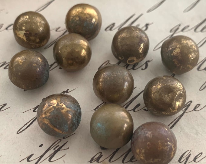 Vintage Brass Ball Buttons, Shank Sewing Button - Etsy