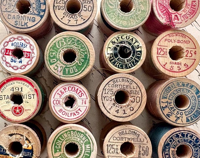 Assorted Vintage Sewing Thread Spools, Made in USA - Etsy