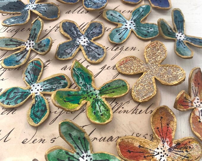Paper Mache Flowers, Miami Watercolor Garden Series, Handmade Flowers ...