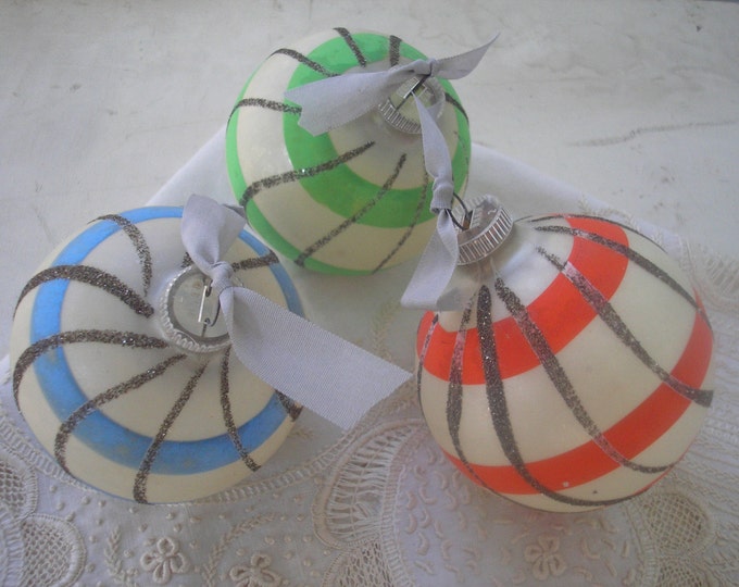 Vintage German Glass Ball Ornaments - Etsy