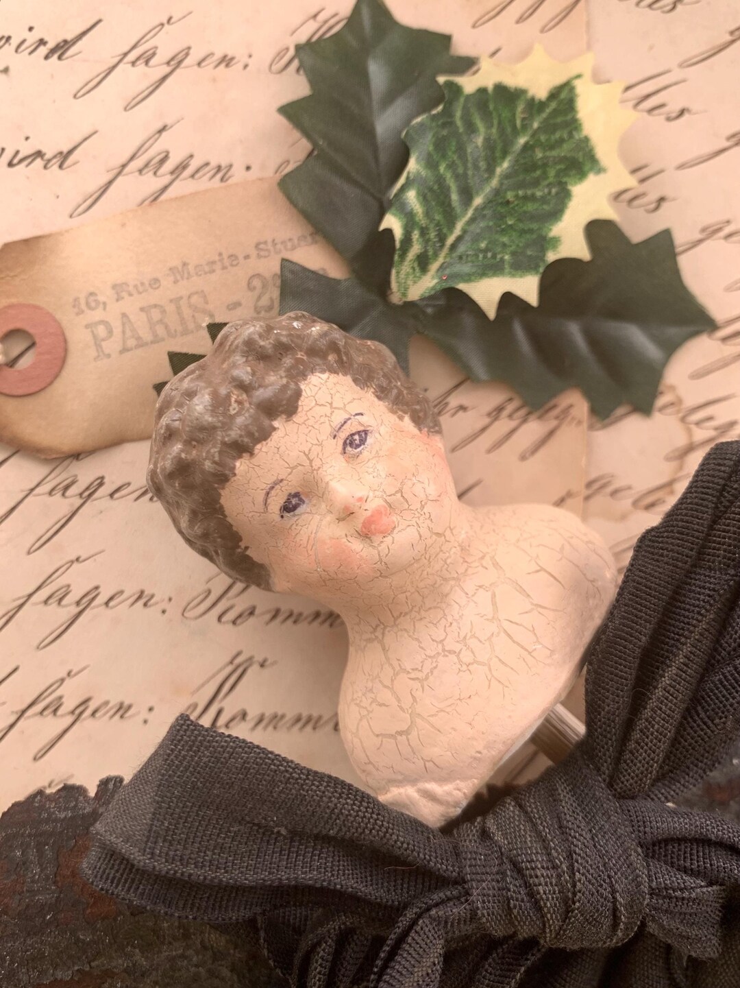 Evelyn, Handmade Plaster Doll Head Mold, Doll Making Part - Etsy