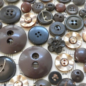 Vintage Brown Buttons Collection - Etsy