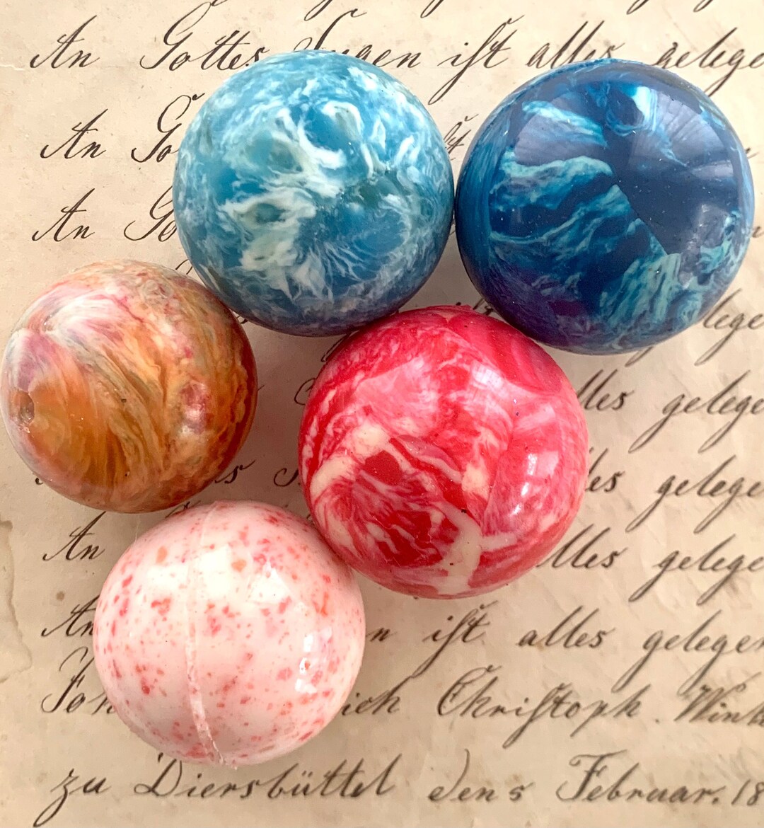 Lot of 5 Assorted Vintage Rubber Bounce Balls - Etsy