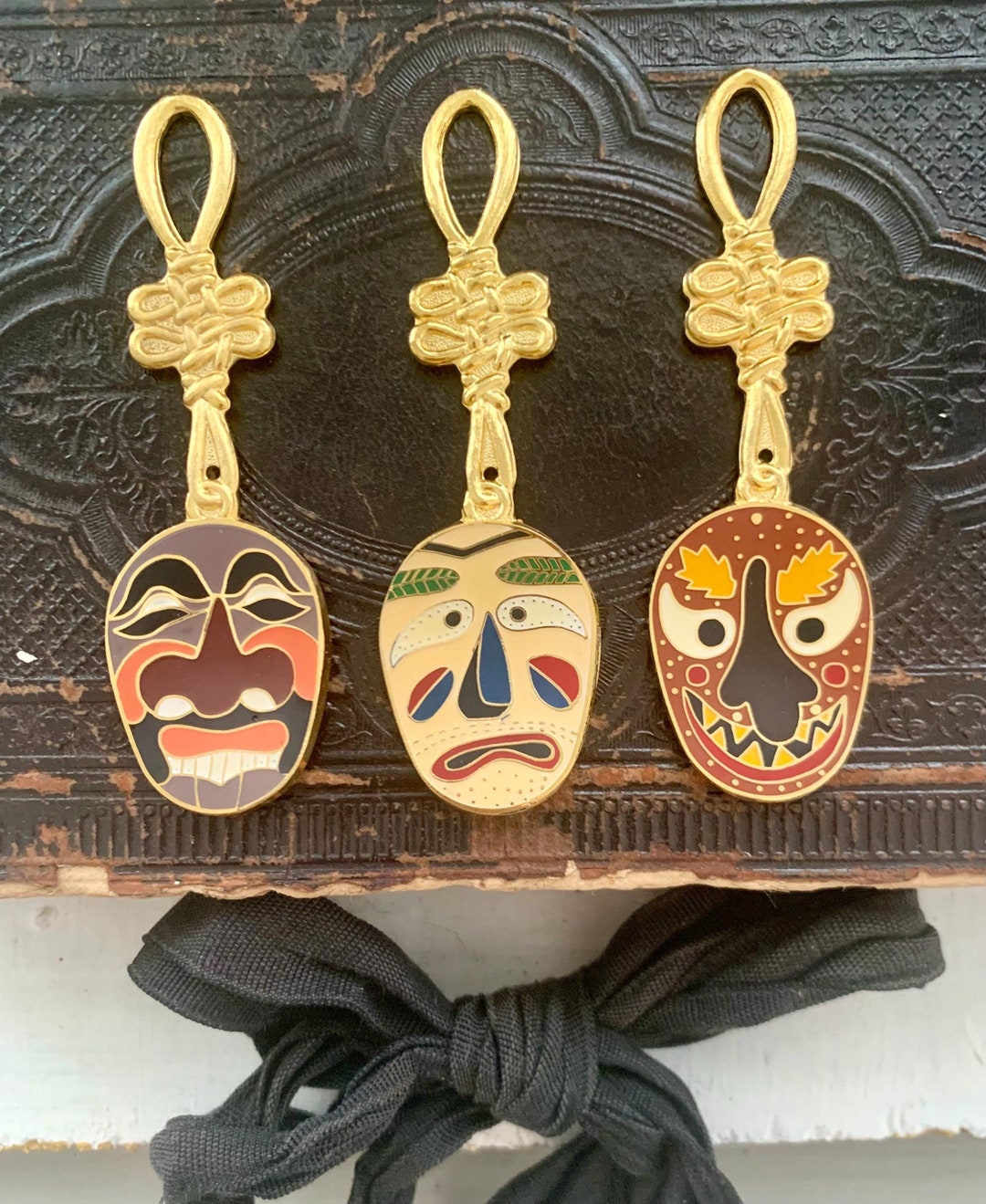 Vintage Korean Folk Dance Art Mask Spoons - Etsy