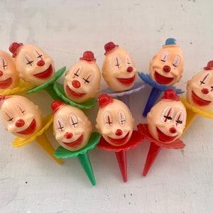 Vintage Circus Party Clown Cake Toppers - Etsy