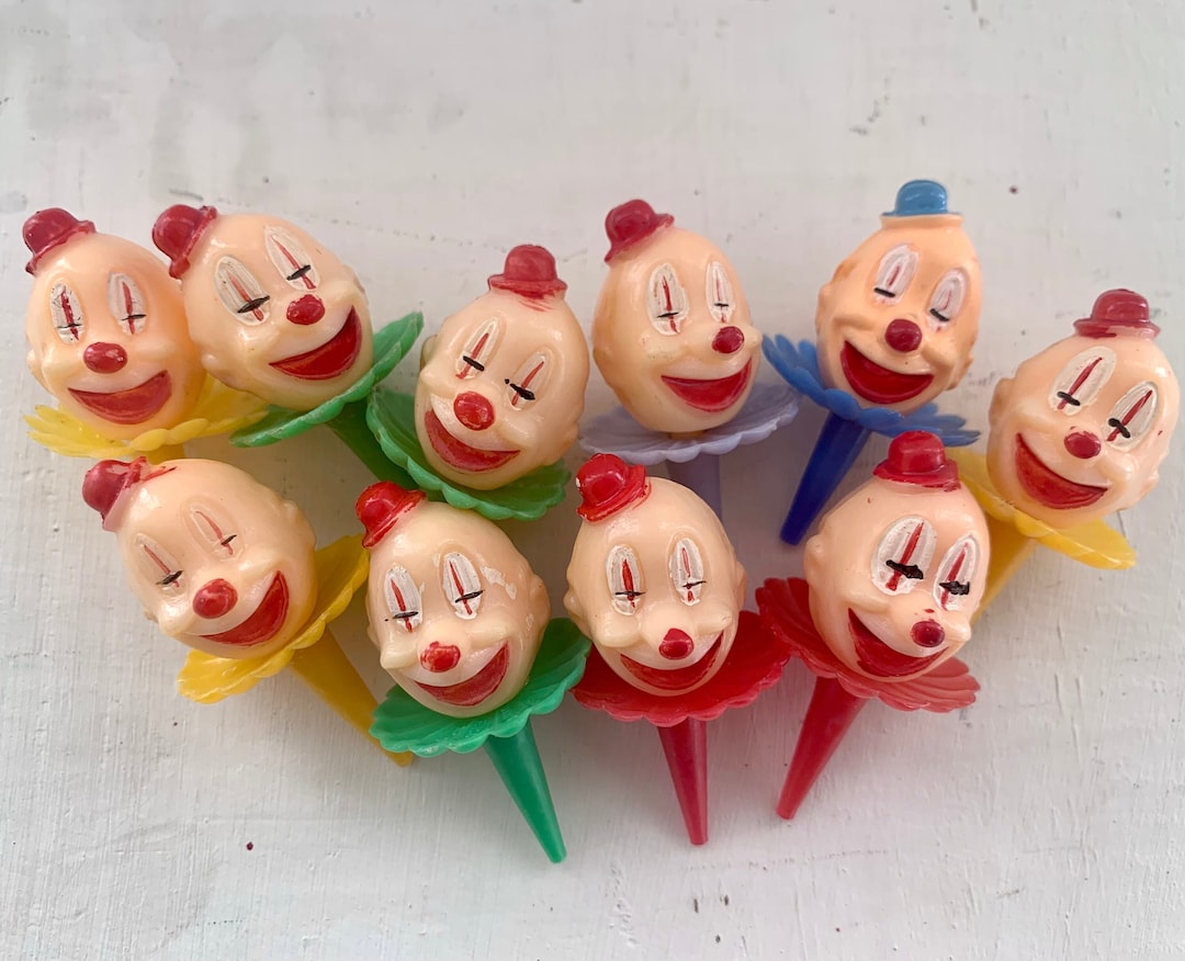 Vintage Circus Party Clown Cake Toppers - Etsy