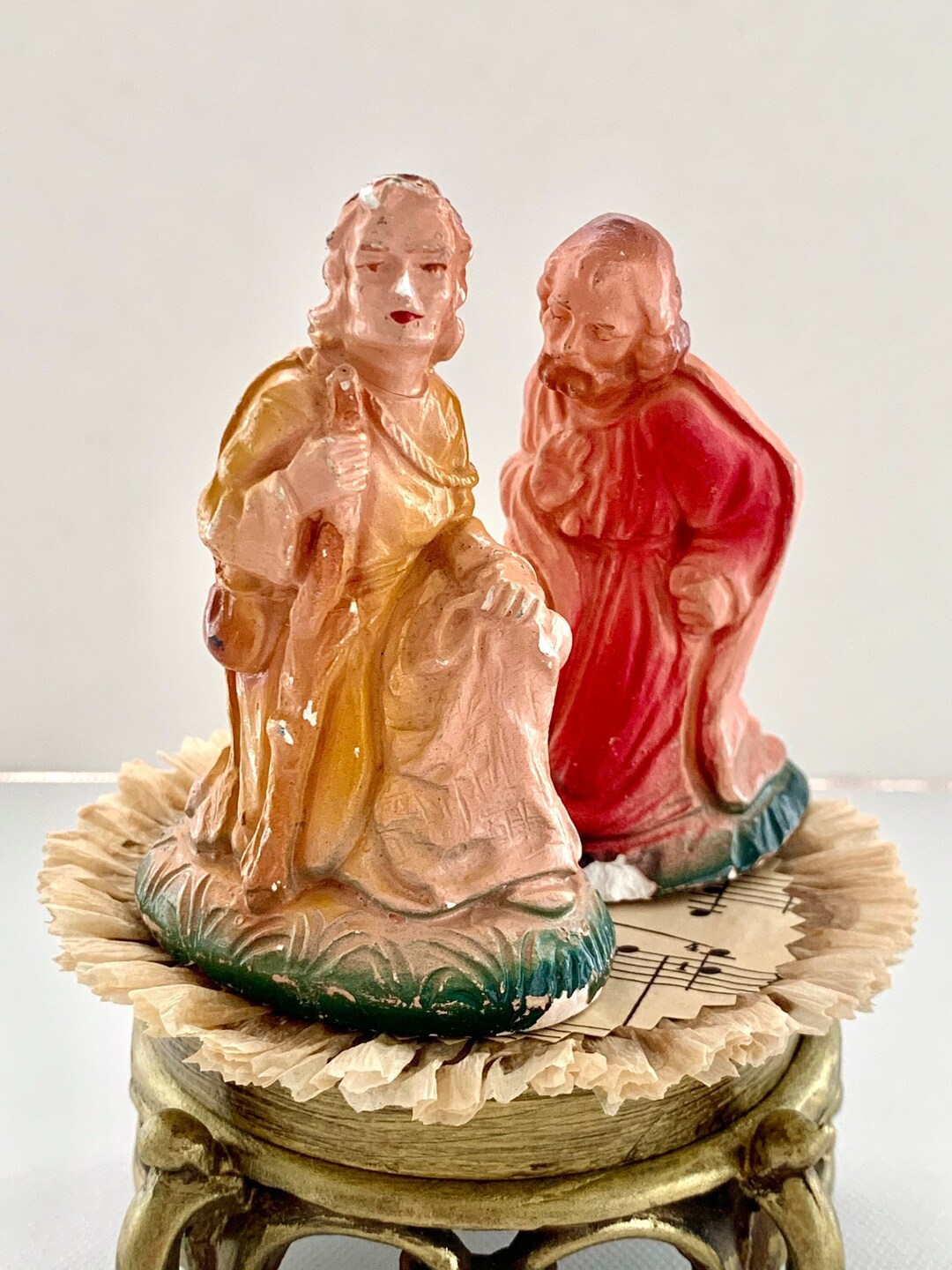 Vintage Italian Chalkware Wisemen Figurines: Christmas Nativity Decor ...