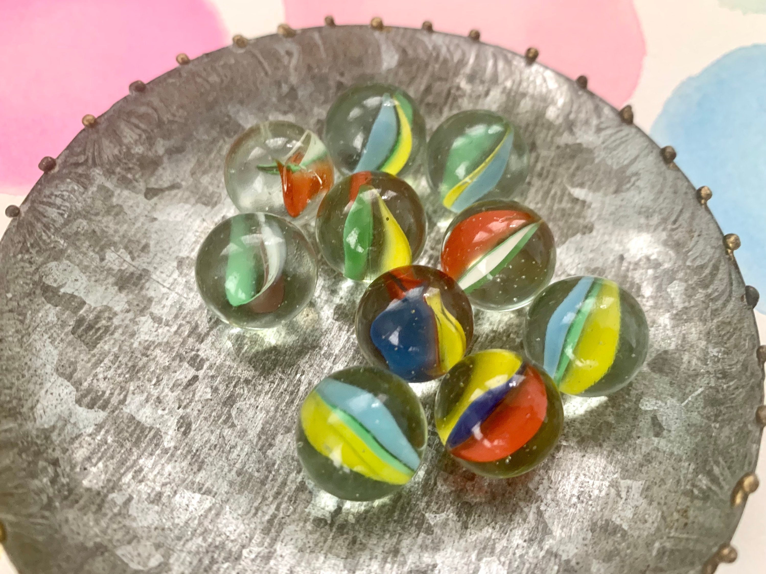 Vintage Glass Marbles Cat's Eye Marble Instant - Etsy