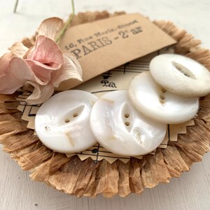 Vintage Mother of Pearl Coat Buttons, 4 Oversized MOP Shells Buttons - Etsy