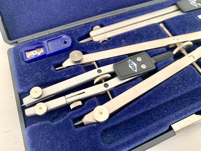 Vintage Mechanical Drafting & Calipers Tool Set - Etsy