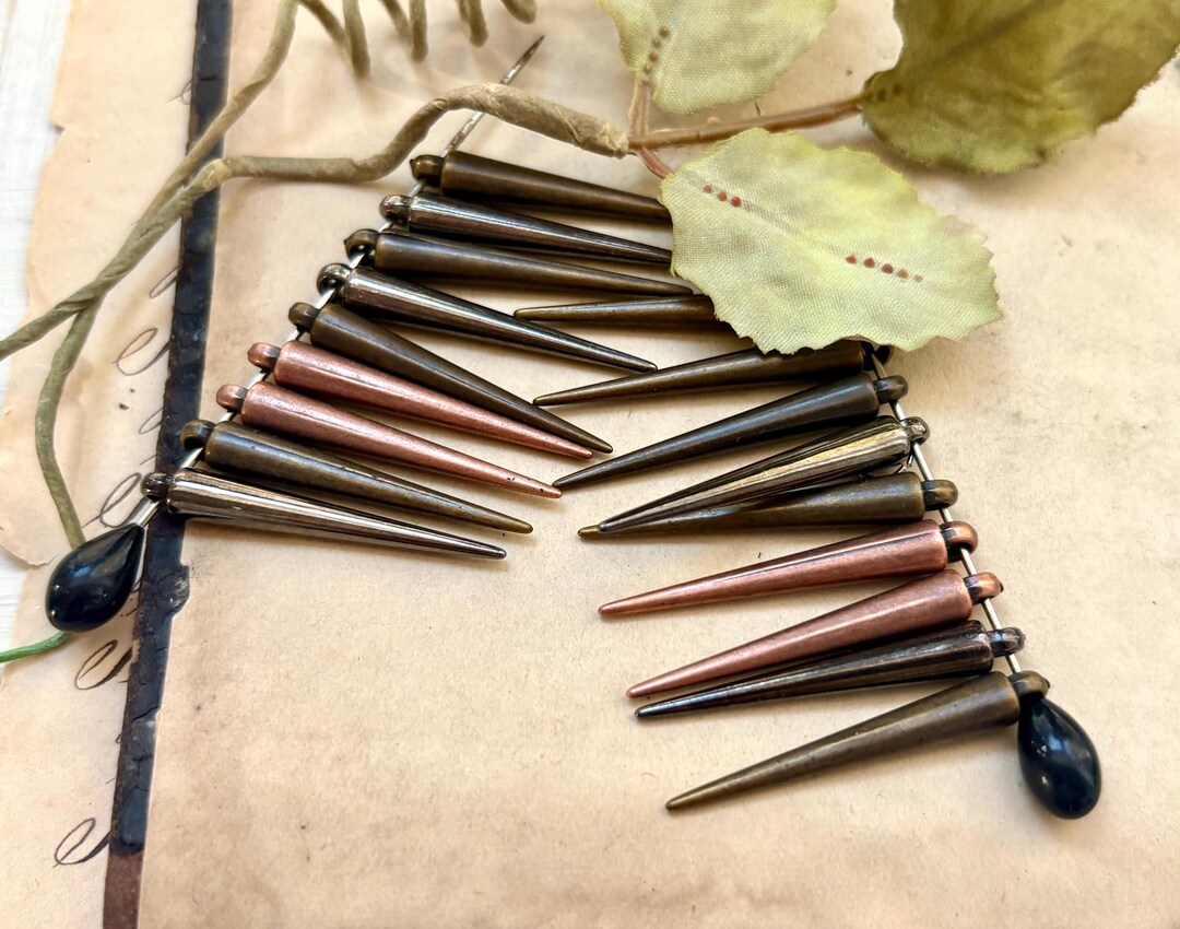 Salvaged Long Cone Shaped Beads, Set of 18 - Etsy