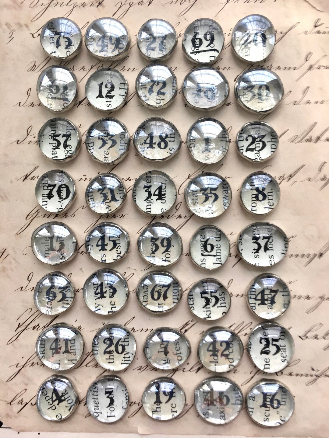 Bubble Glass Magnified Numbers for Craft Supply Projects - Etsy