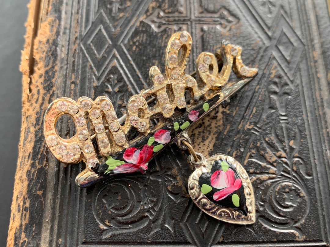 Vintage Rhinestone Brooch, Lapel Pin, Mothers Day Gift, Moms Birthday ...