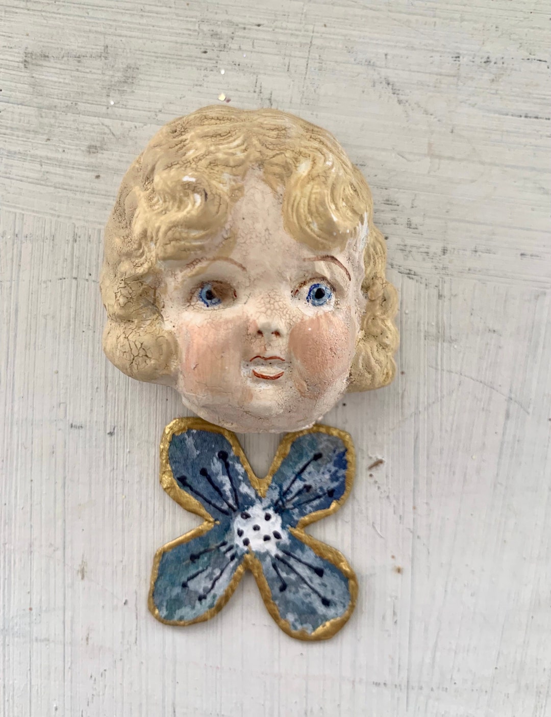 Claire, A Handmade Plaster Doll Head Cast Mold, DIY Doll Part - Etsy