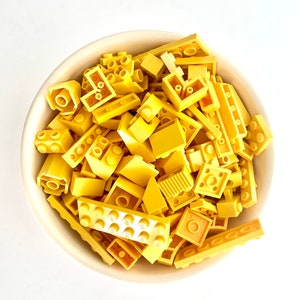 Original LEGO Puzzle Yellow Building Block Toy Parts - Etsy