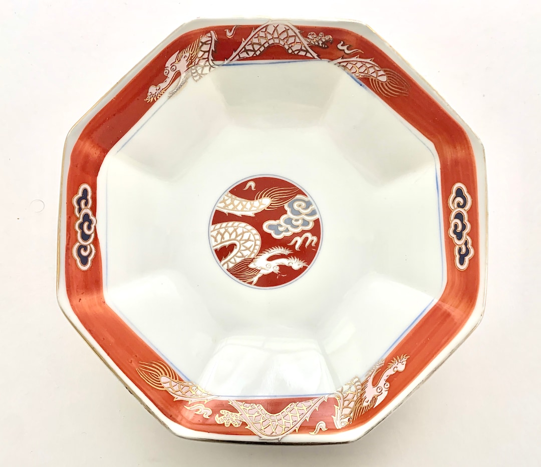 Decorative East Asian Octagon Shaped Bowl or Plate - Etsy
