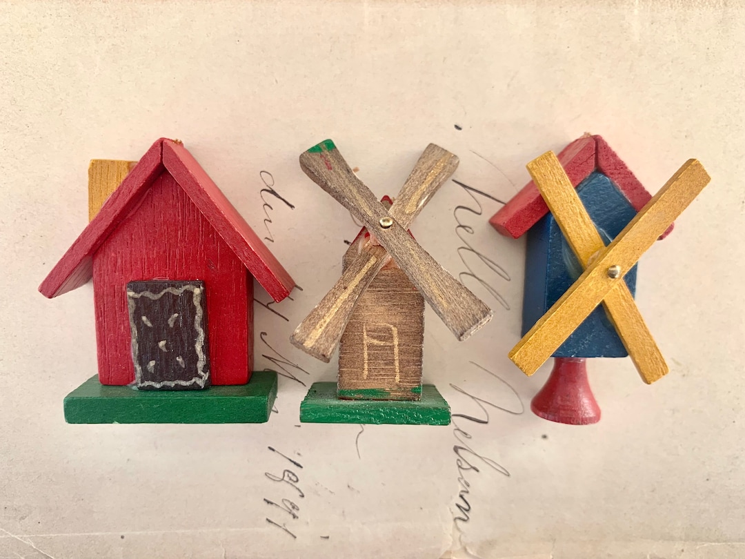 Itty Bitty Vintage Wooden Houses - Etsy