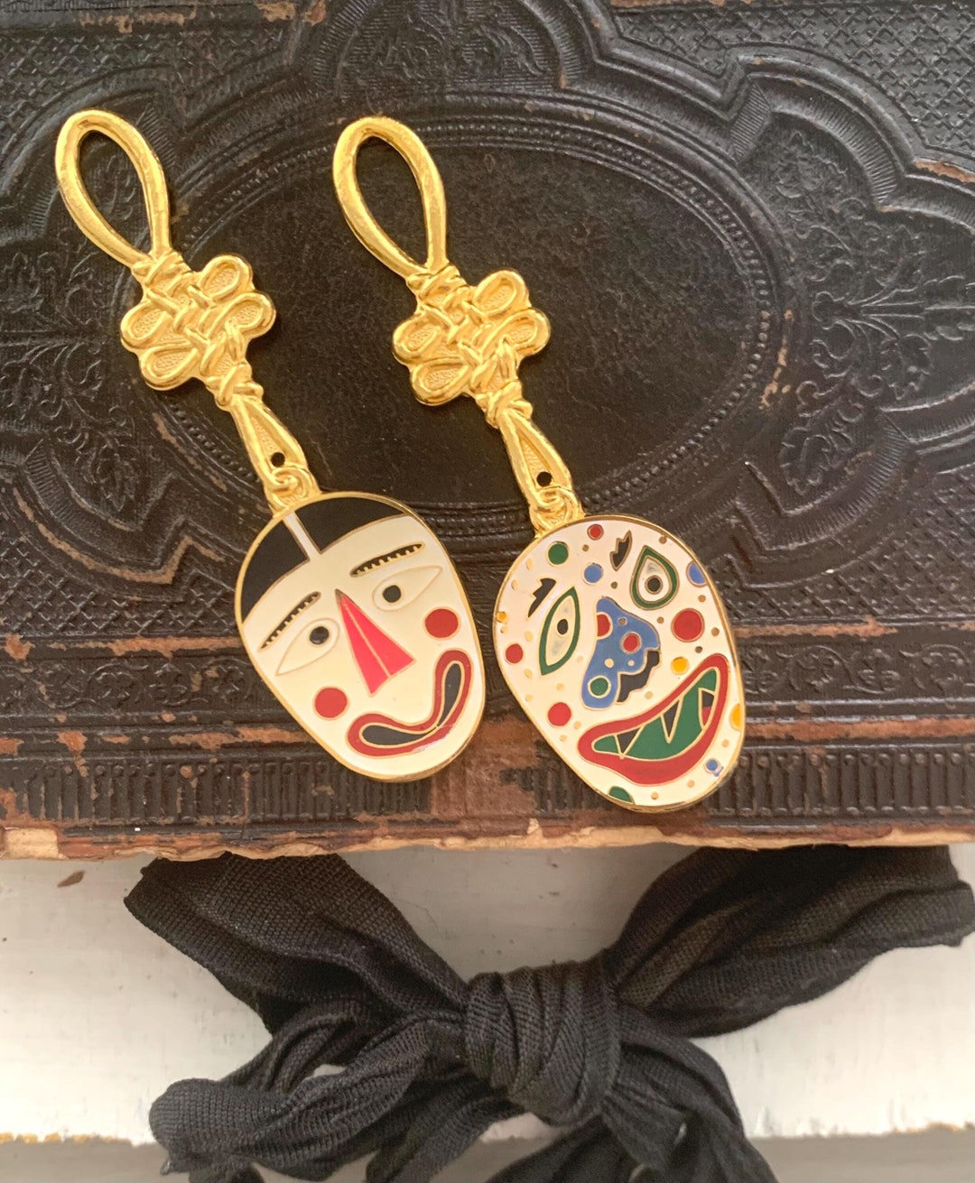 Vintage Korean Folk Dance Art Mask Spoons - Etsy