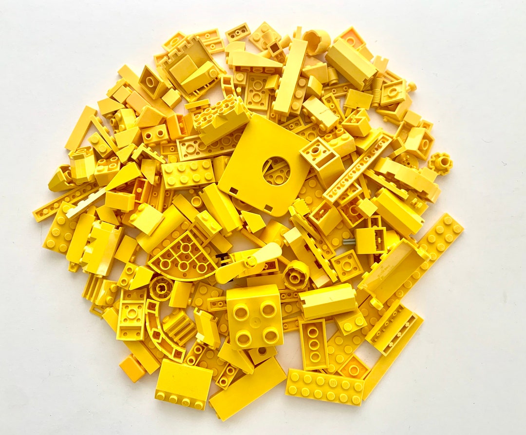 Original LEGO Puzzle Yellow Building Block Toy Parts - Etsy