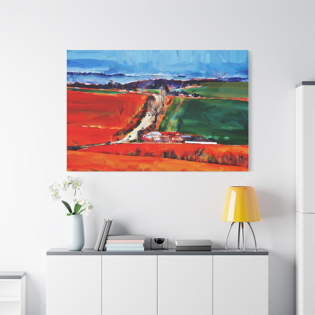 Abstract Painting Countryside II, Painting Home Decor Wall Art, Great ...