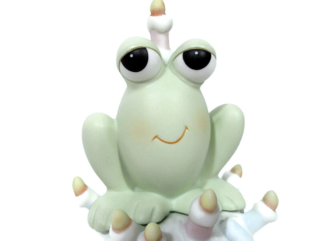1995 Vintage Precious Moments Happy HOPPY BIRTHDAY Frog Toad - Etsy