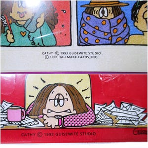 1993 Vintage Hallmark Stickers Three Packages CATHY 2 Types Sealed New ...
