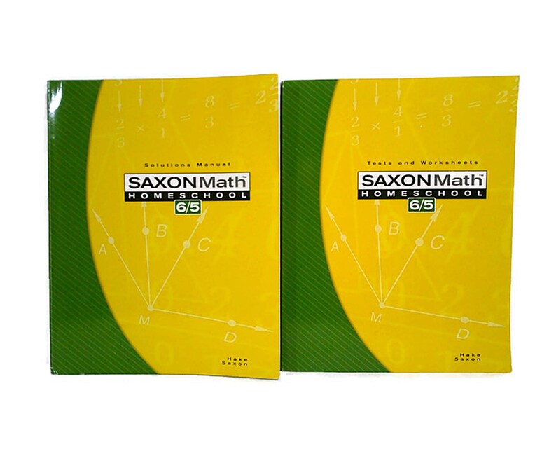 2005 Saxon Math Homeschool 6/5 Tests and Worksheets & Solutions Manual ...