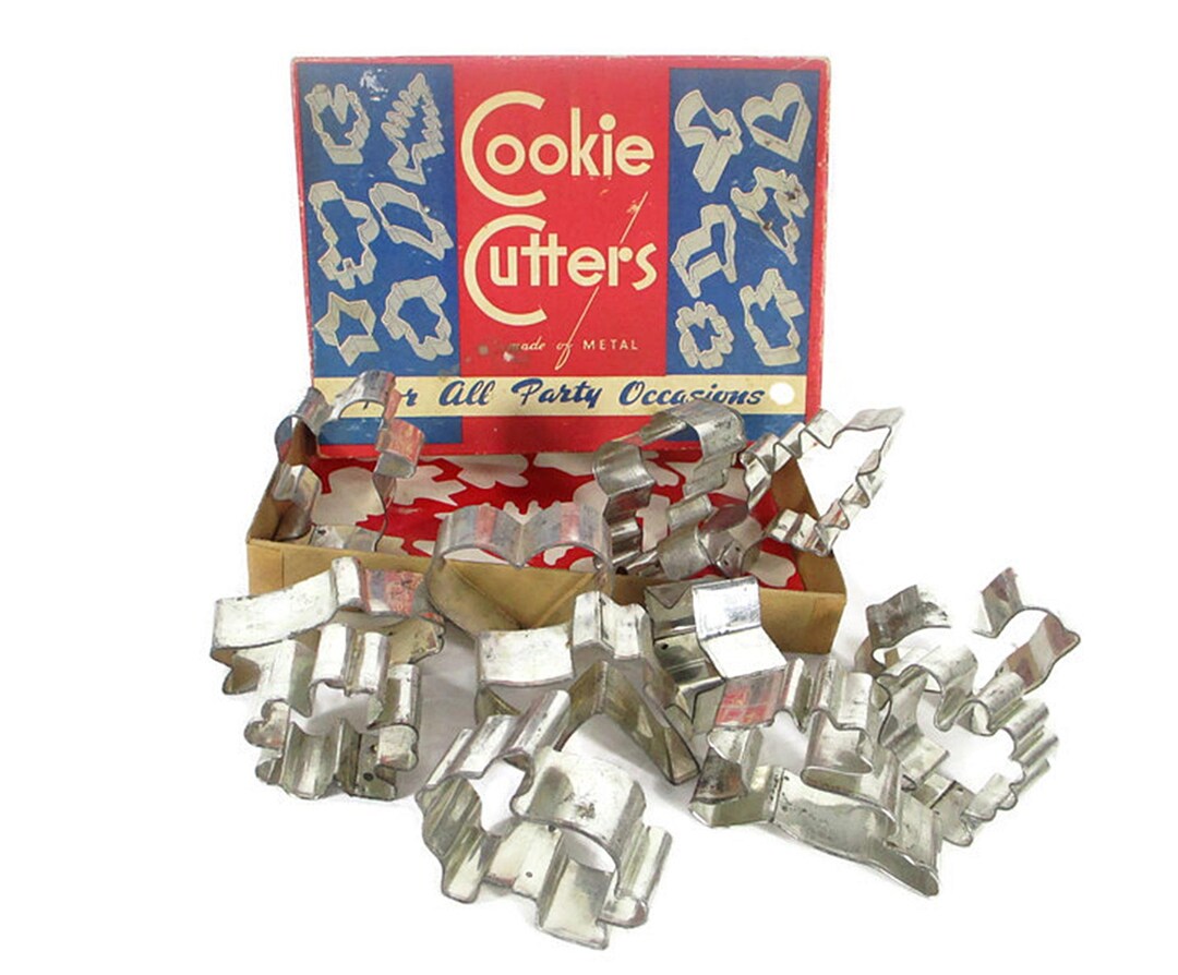 Vintage COOKIE CUTTERS for All Party Occasions Made of Metal Original ...