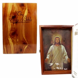 1976 Vintage White Catholic Memorial Edition Holy Bible Unused in Cedar ...