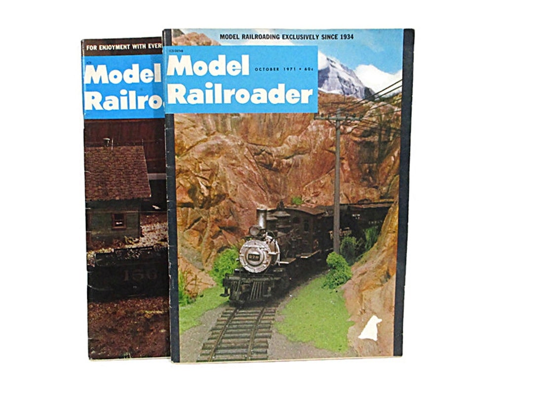 2 Vintage MODEL RAILROADER Magazines Dec 1970 Oct 1971 Color Black ...
