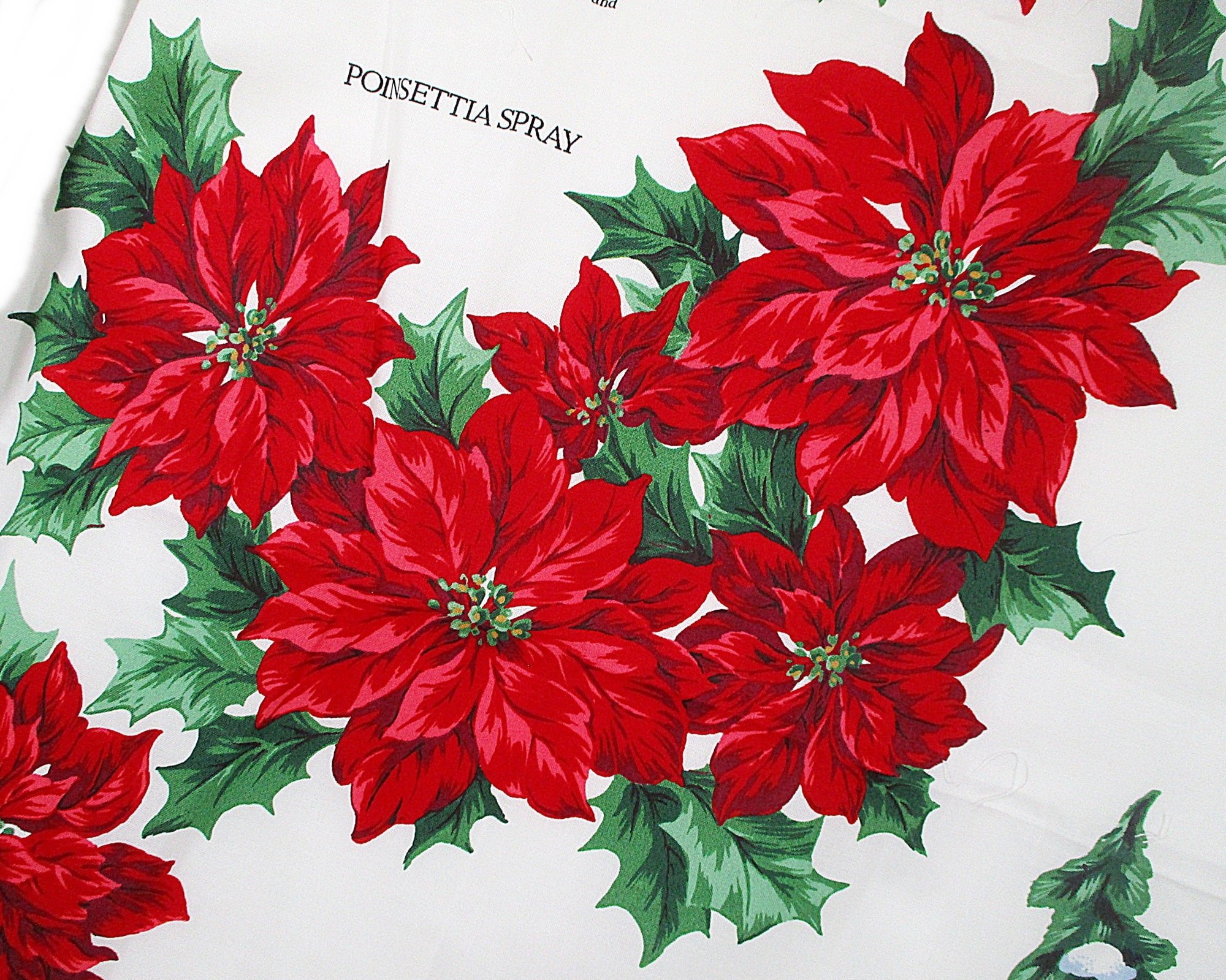 Vintage Cut N Sew Applique Panel Christmas Greenery Wearable - Etsy